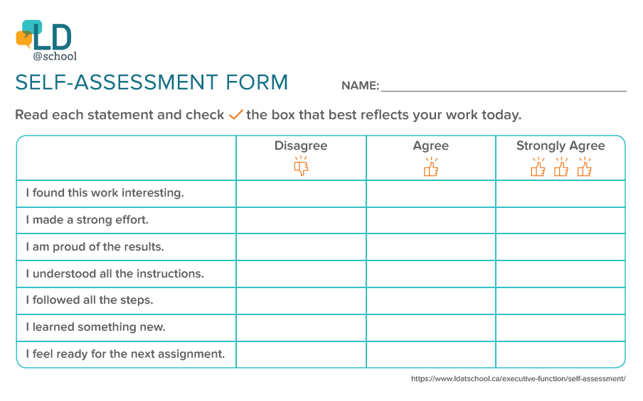 Self Assessment LD school