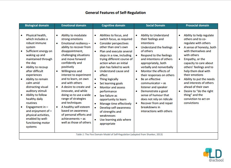 An Introduction To Self Regulation LD school